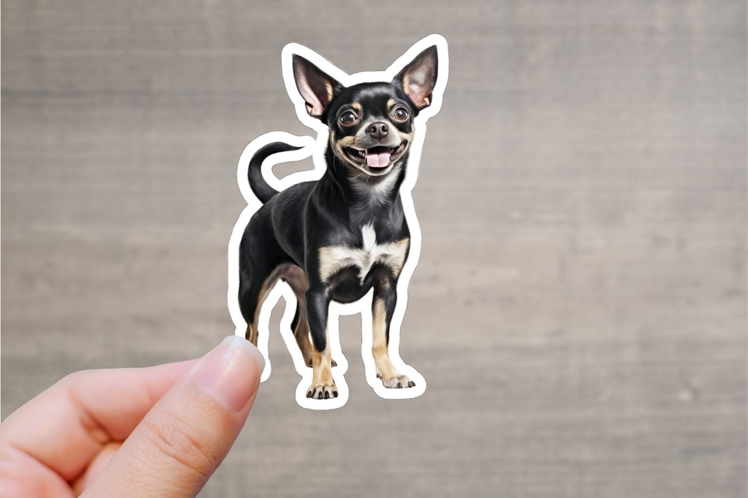 Chihuahua Sticker, Chihuahua, Cute Dog Art, Gift for Dog Lover, Decal ...