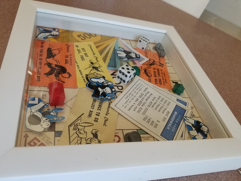 Monopoly Game Collage Art Piece. Made With Vintage and Repurposed ...