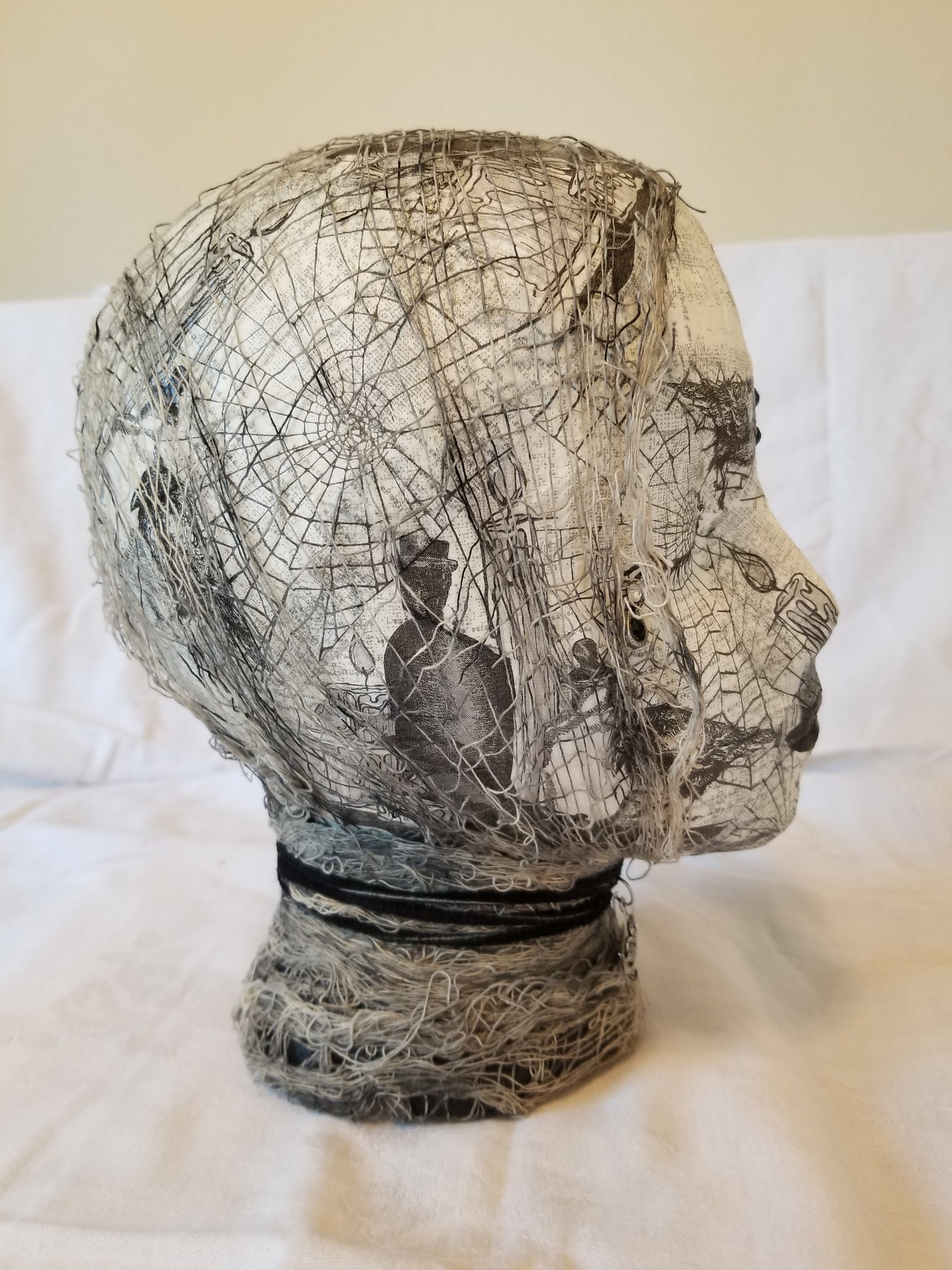 Spider Girl Embellished Mannequin Head. Spider Webs, Ravens and Potions ...