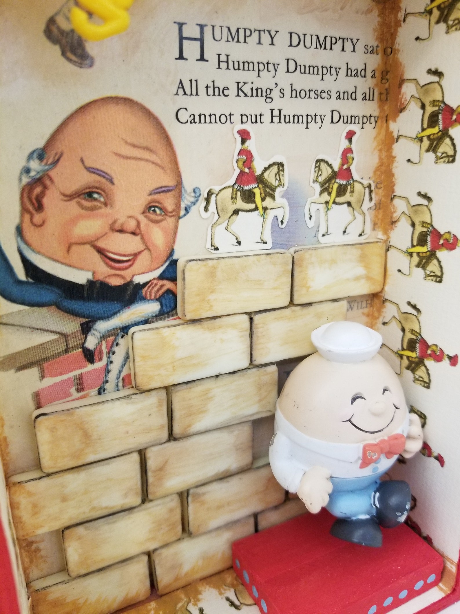Humpty Dumpty Vintage Inspired Nursery Rhyme Art Assemblage. - Etsy