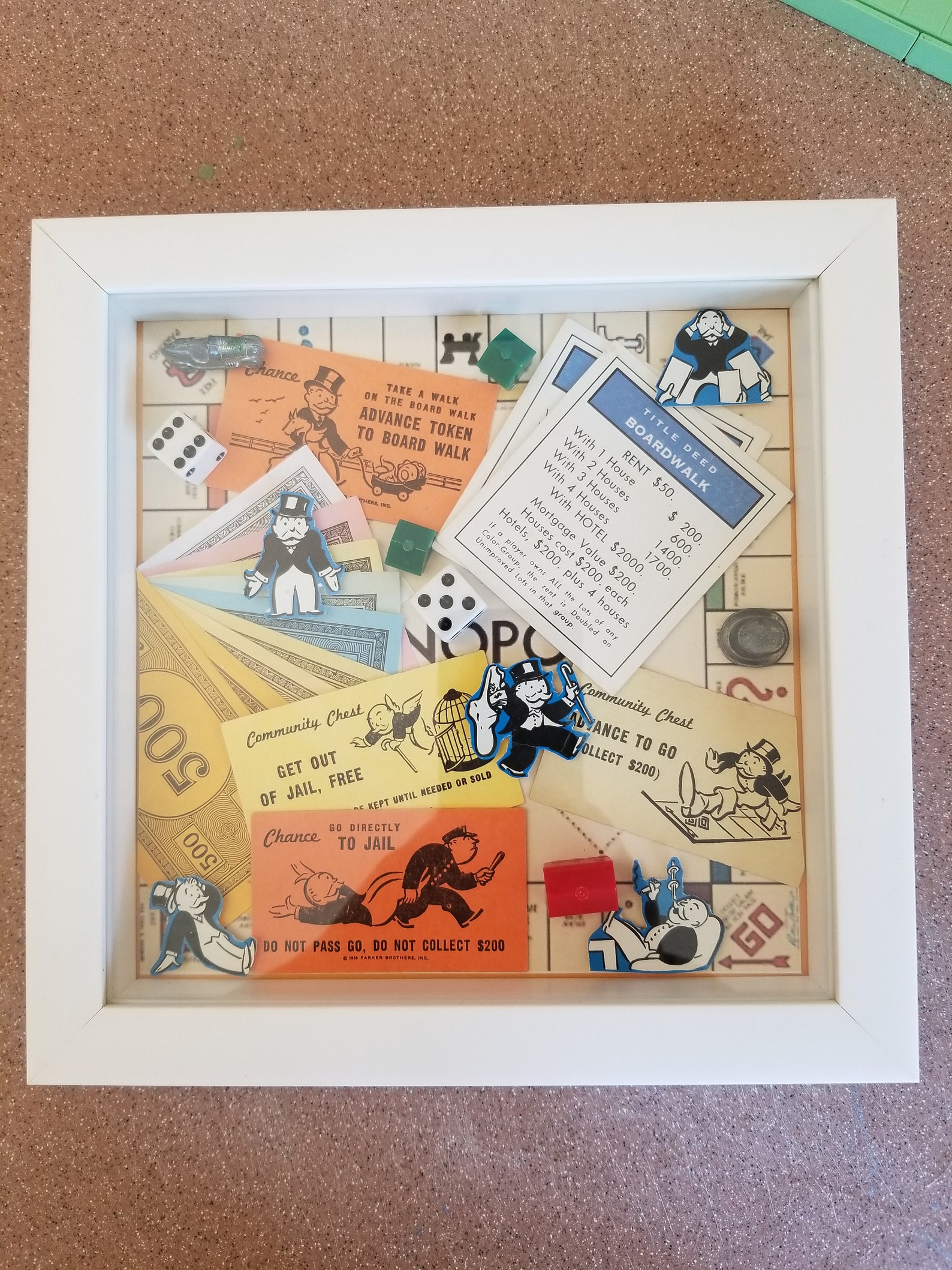 Monopoly Game Collage Art Piece. Made With Vintage and Repurposed ...
