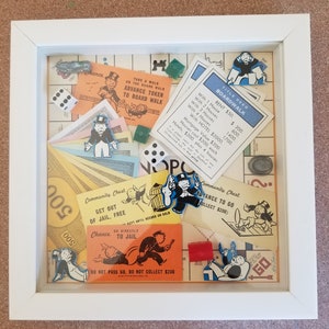 Monopoly Game Collage Art Piece. Made With Vintage and Repurposed ...