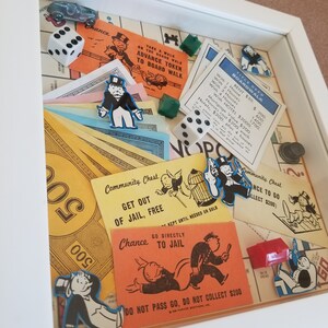 Monopoly Game Collage Art Piece. Made With Vintage and Repurposed ...