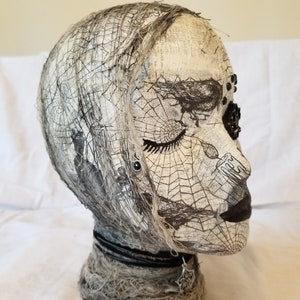 Spider Girl Embellished Mannequin Head. Spider Webs, Ravens and Potions ...
