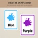 Colours Flash Cards - Vibrant Digital Download - Fun Learning Tool for ...