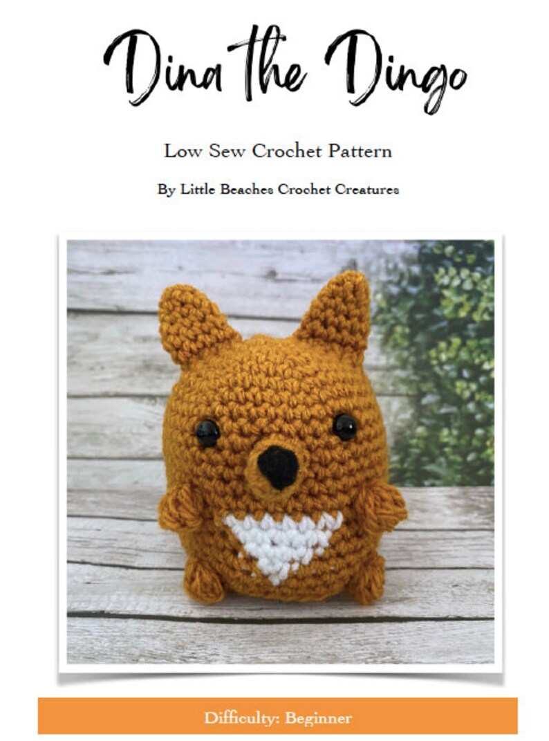 Dingo Crochet Pattern Australian Animal Pattern Crochet Beginner ...