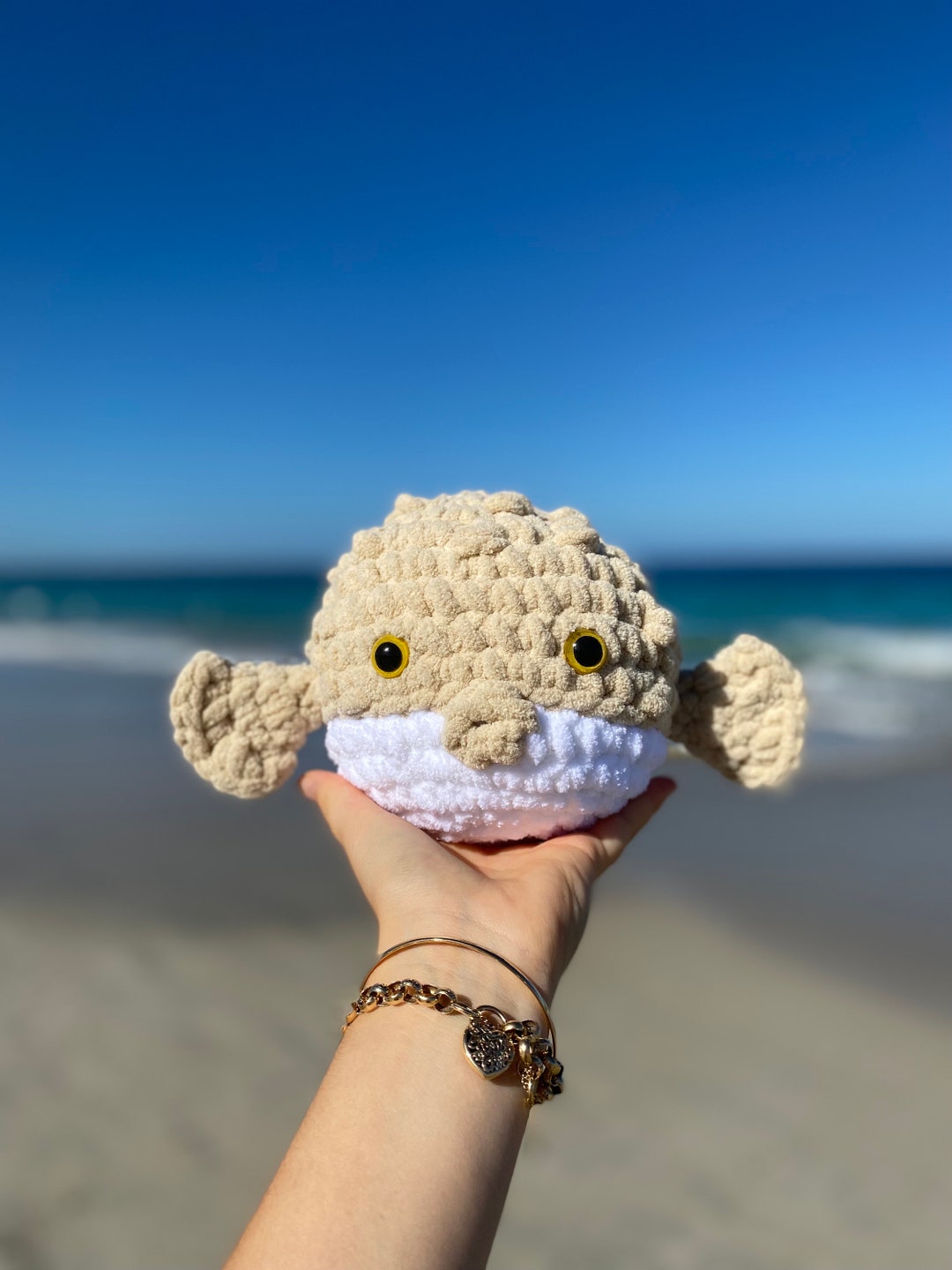 Blowfish Plushie Fish Teddy Plush Medium Cuddly Blowfish Soft - Etsy