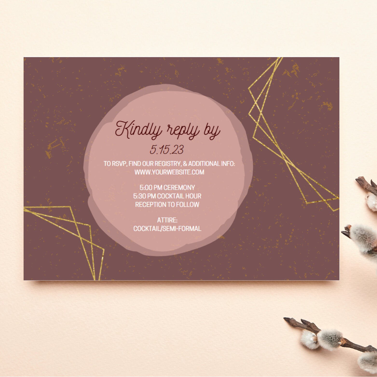 Wedding Invitation Template, Instant Download, Editable Invitation ...