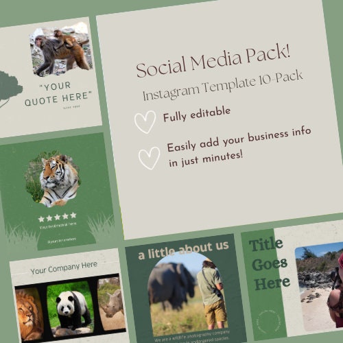 Social Media Template, Instant Download, Small Business Template ...
