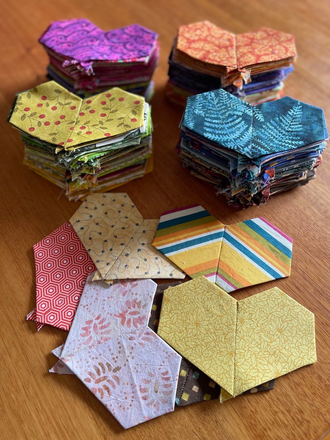 Chain of Hearts EPP Quilt - PDF Pattern - Etsy