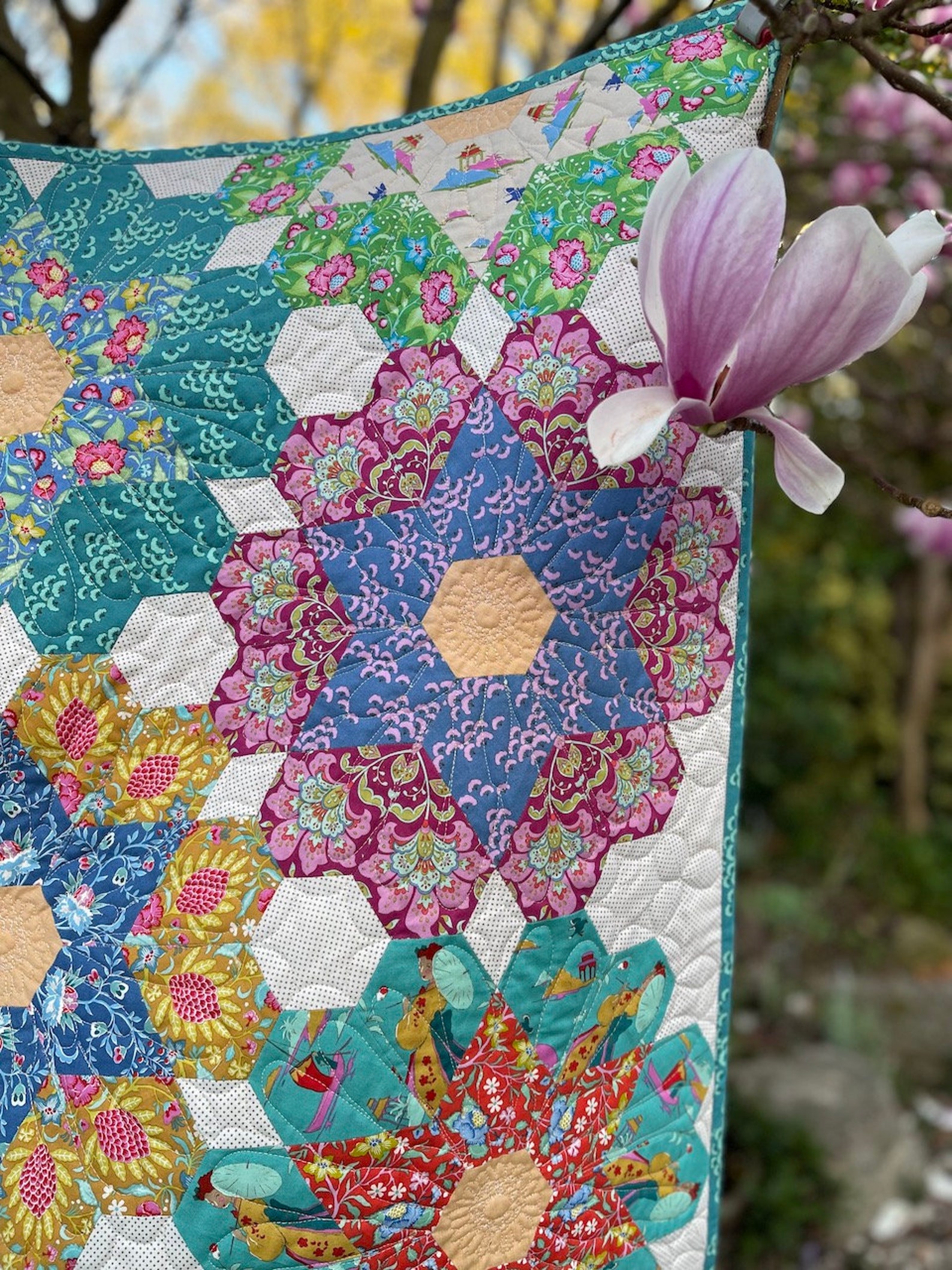 Big Blooms EPP Quilt - PDF Pattern - Etsy