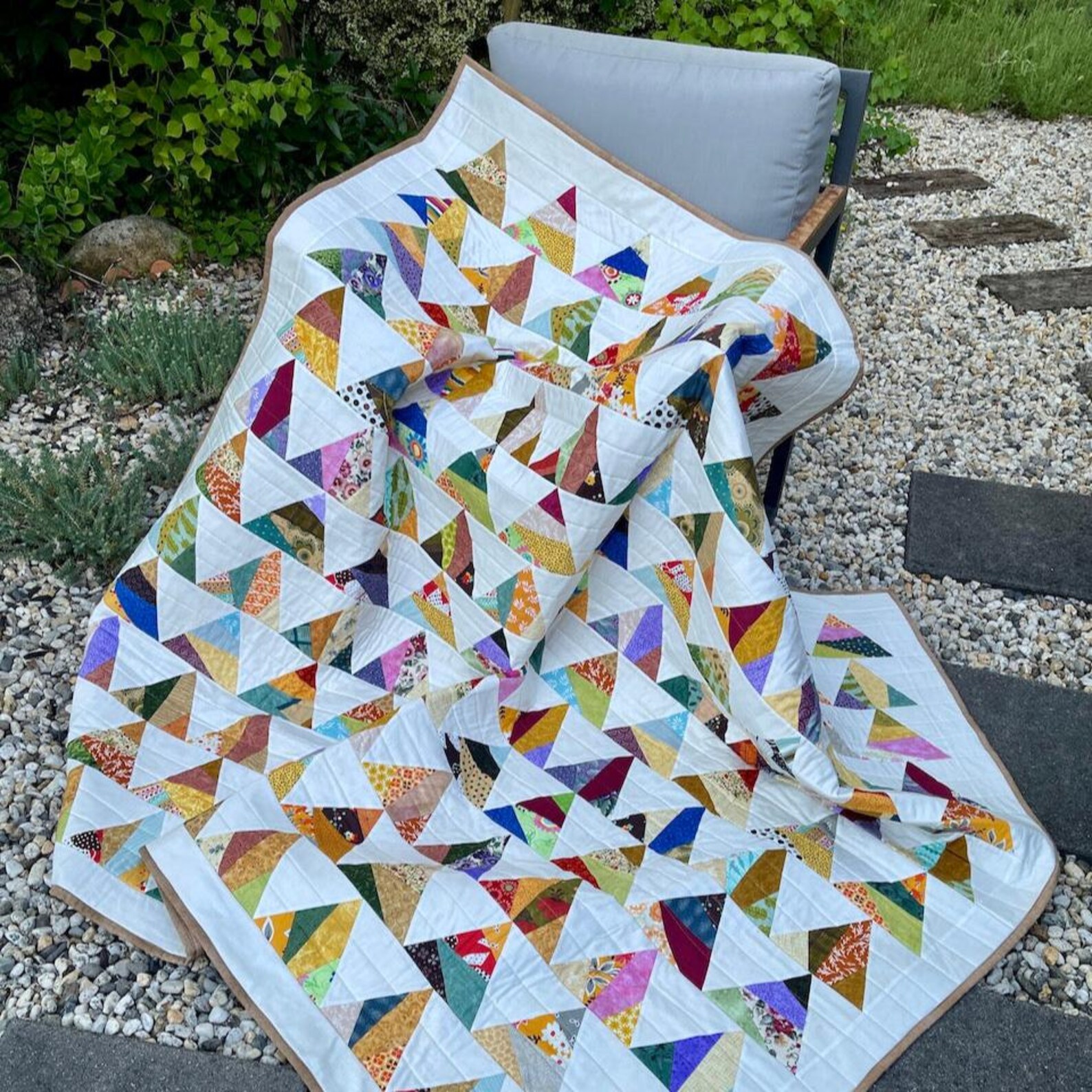 Triangle Quilt – Scrap Busting Freezer Paper Pieced Paper Pattern - Etsy