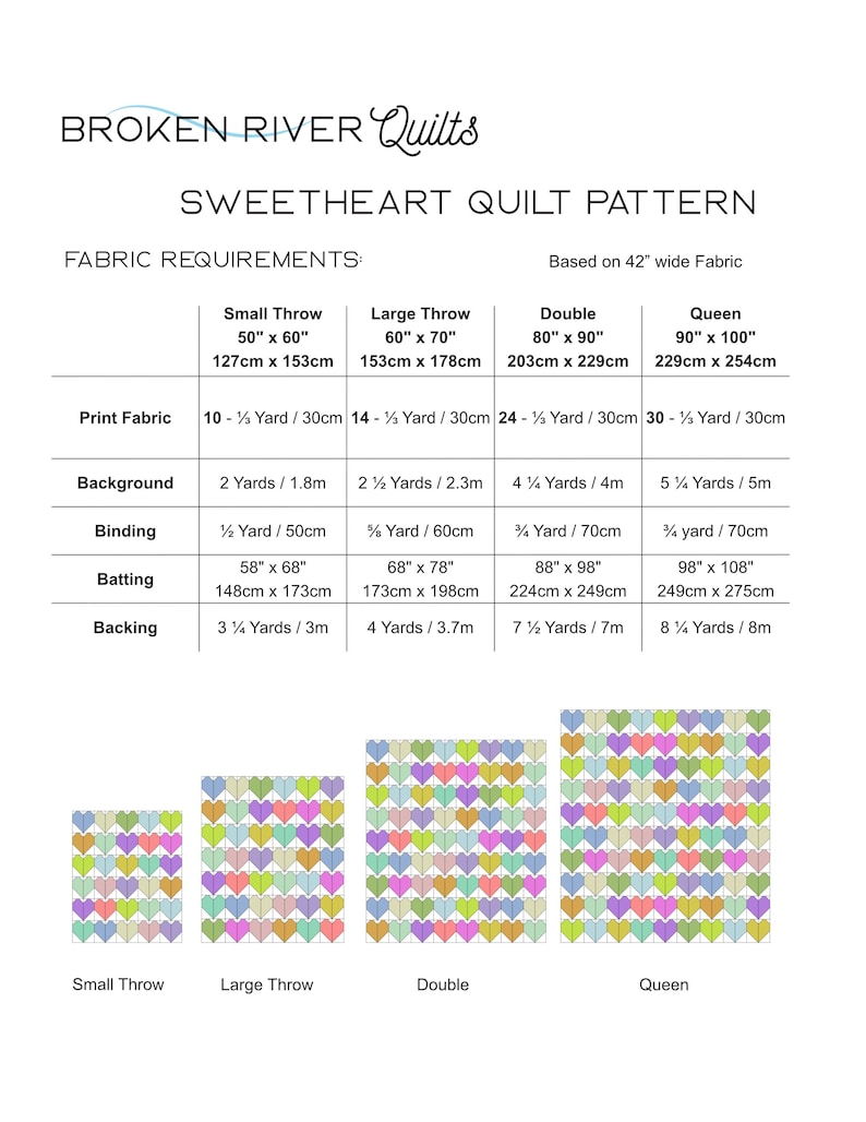Sweetheart Quilt Pattern Paper Pattern - Etsy