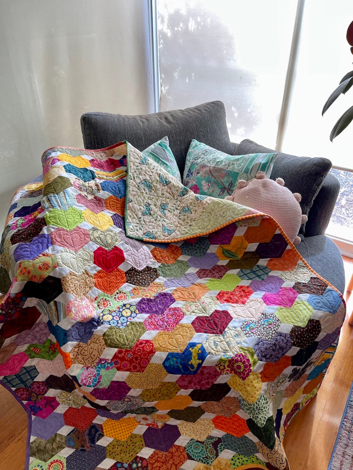 Chain of Hearts EPP Quilt - PDF Pattern - Etsy