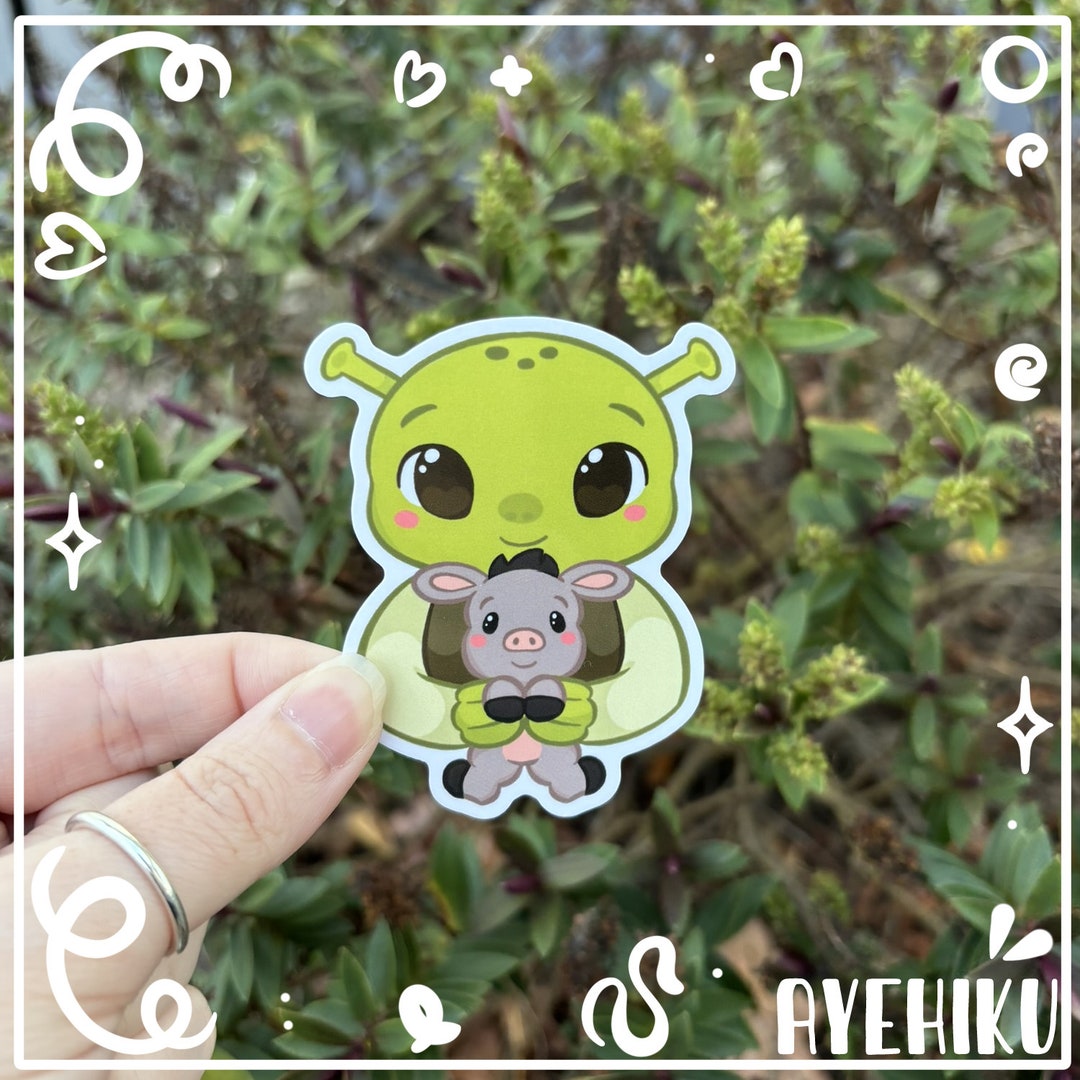 Ogre Donkey Cute Vinyl Sticker | Gloss | Kawaii | Anime - Etsy