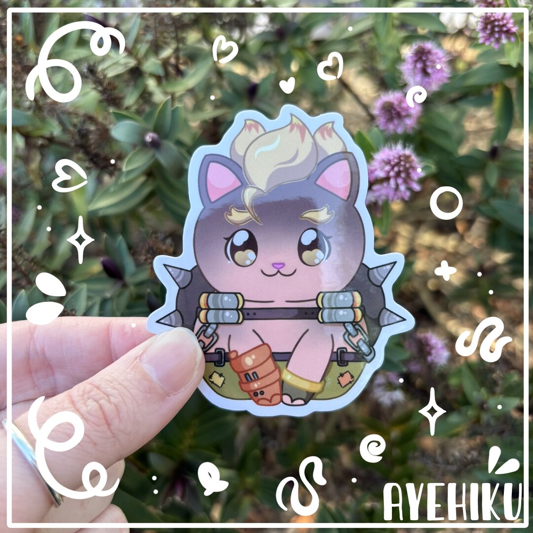 Junk Cat Cute Vinyl Sticker | Gloss | Kitty | Kawaii | Anime - Etsy