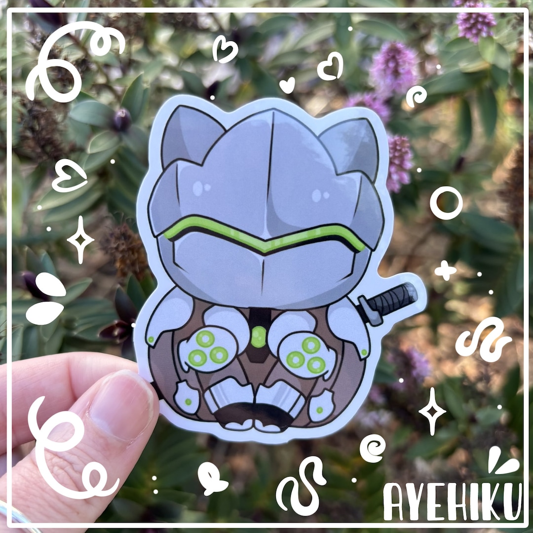 Gen Cat Glossy Vinyl Sticker: Kawaii Anime Kitty - Etsy