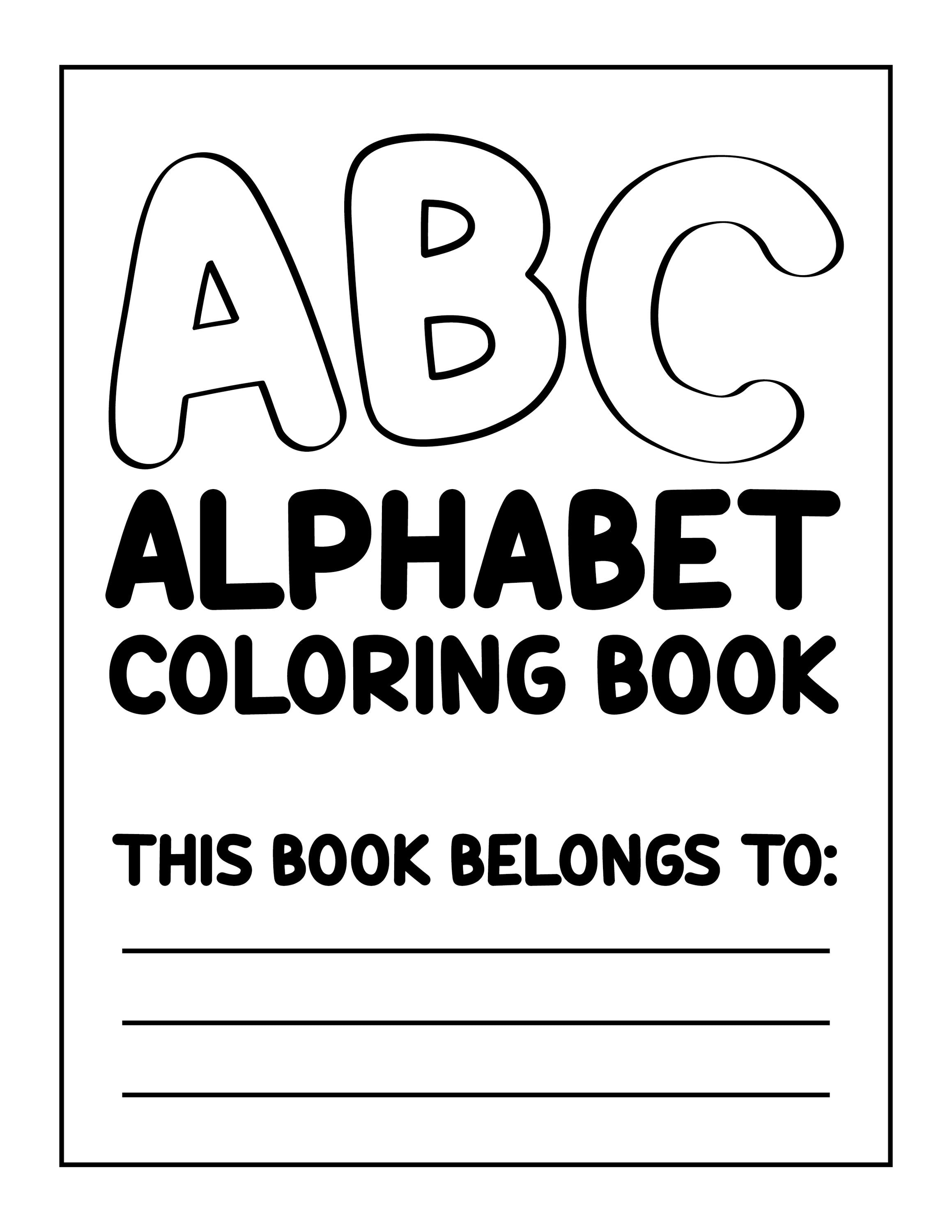 ABC Alphabet Coloring Book Pages for Kids and Adults - Etsy