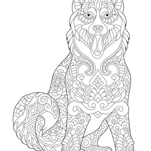 25 Pages of Dogs Coloring Pages - Etsy