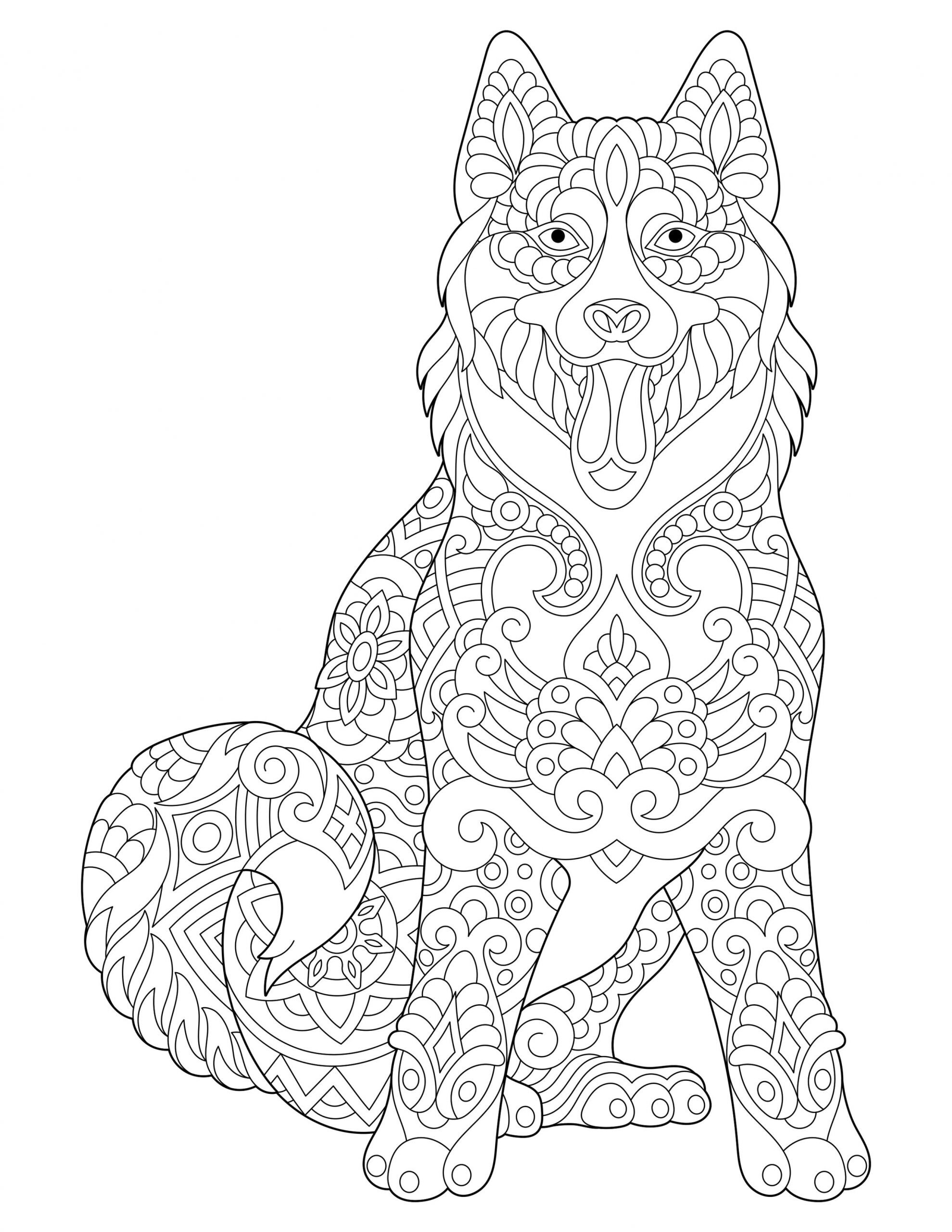 25 Pages of Dogs Coloring Pages - Etsy