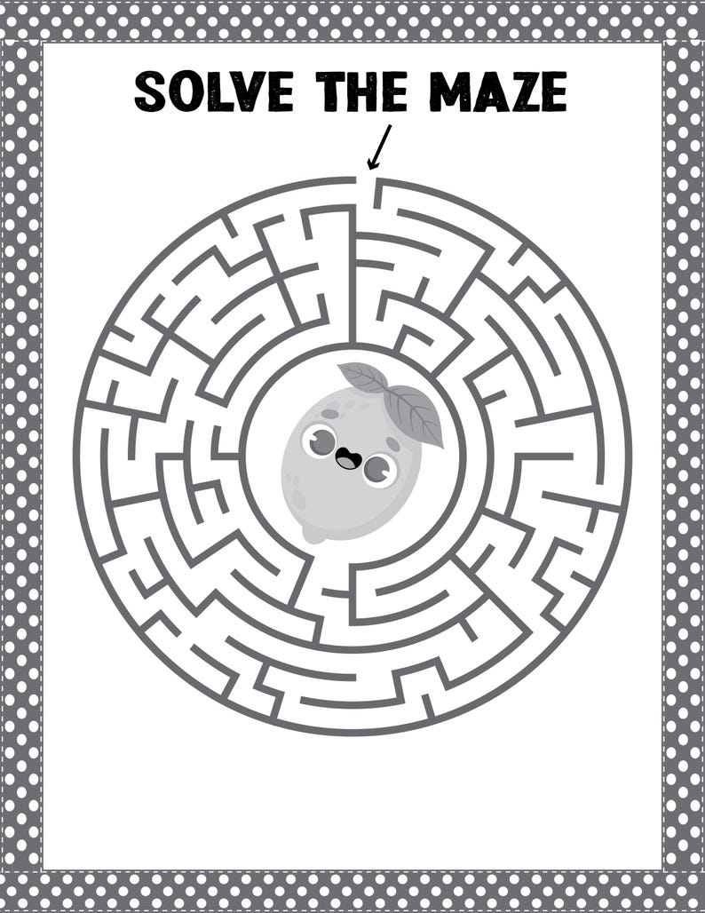 70 Pages of Maze Puzzle Activity Coloring Pages for Kid's and Adult's ...