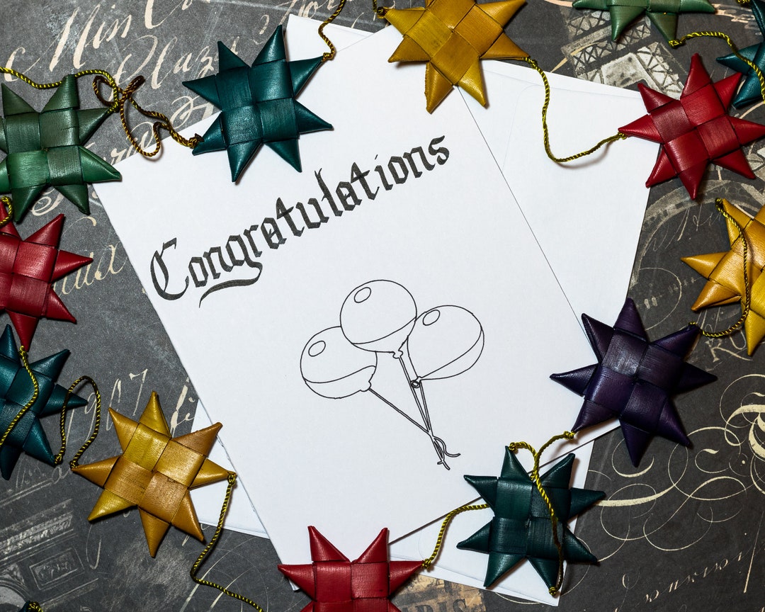 Calligraphy Congratulations Card, Design Options, for Special Occasions ...