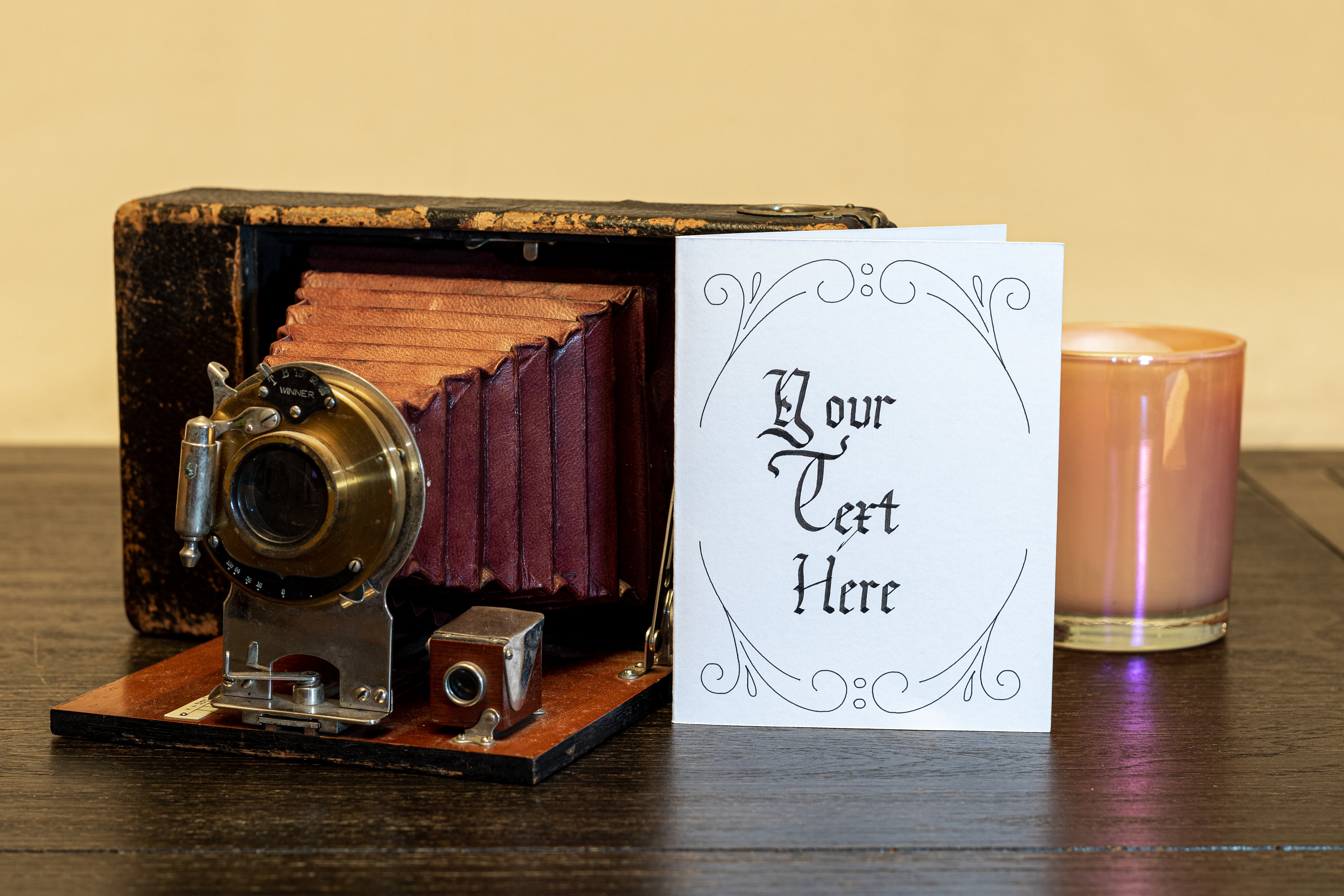 Custom Calligraphy Card, Design Options, for Special Occasions, Friends ...