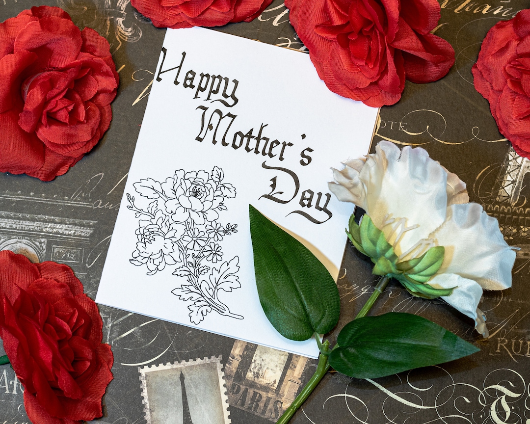 Mother's Day Handmade Calligraphy Card - Etsy