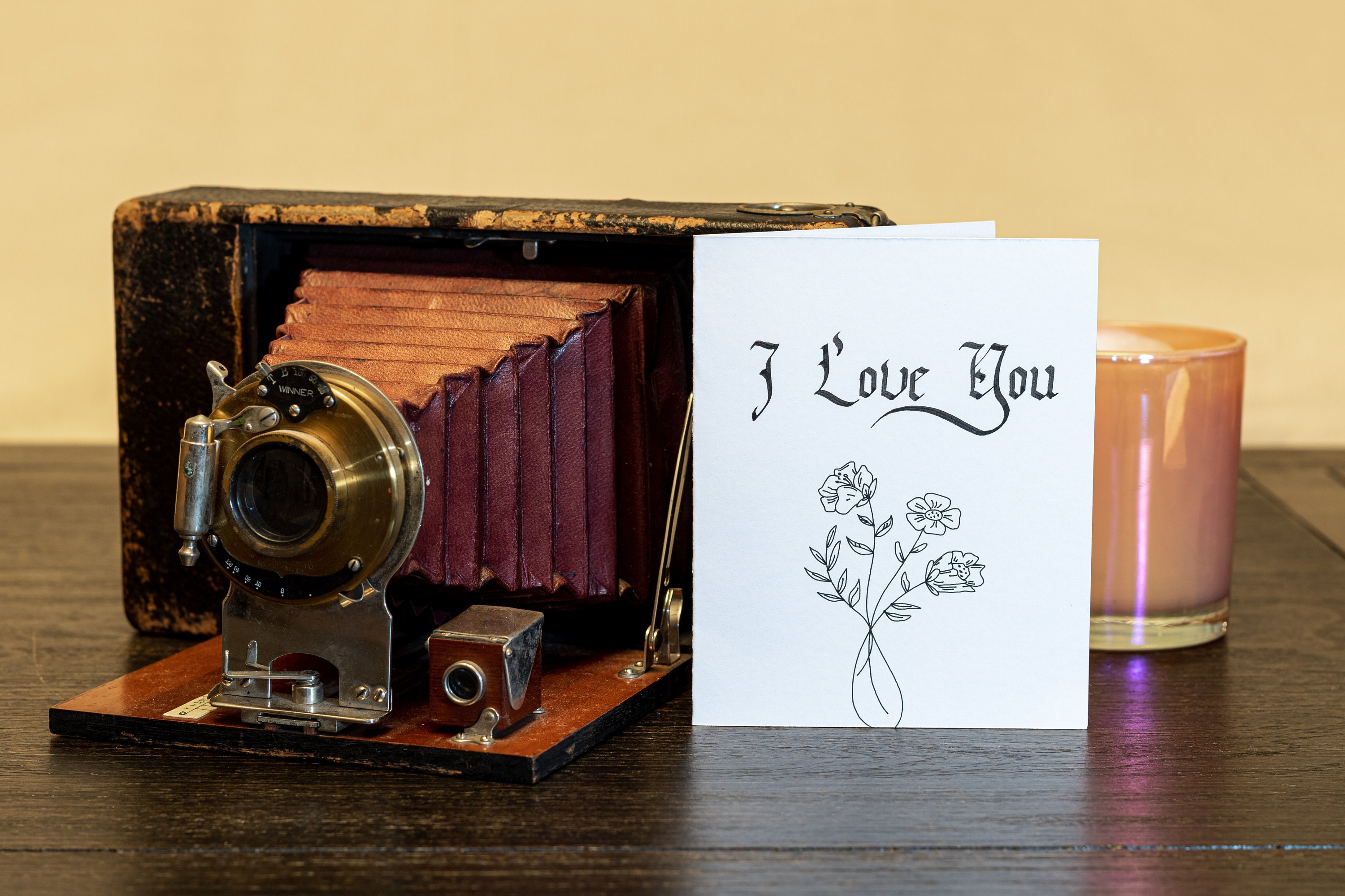 Custom Calligraphy Card, Design Options, for Special Occasions, Friends ...
