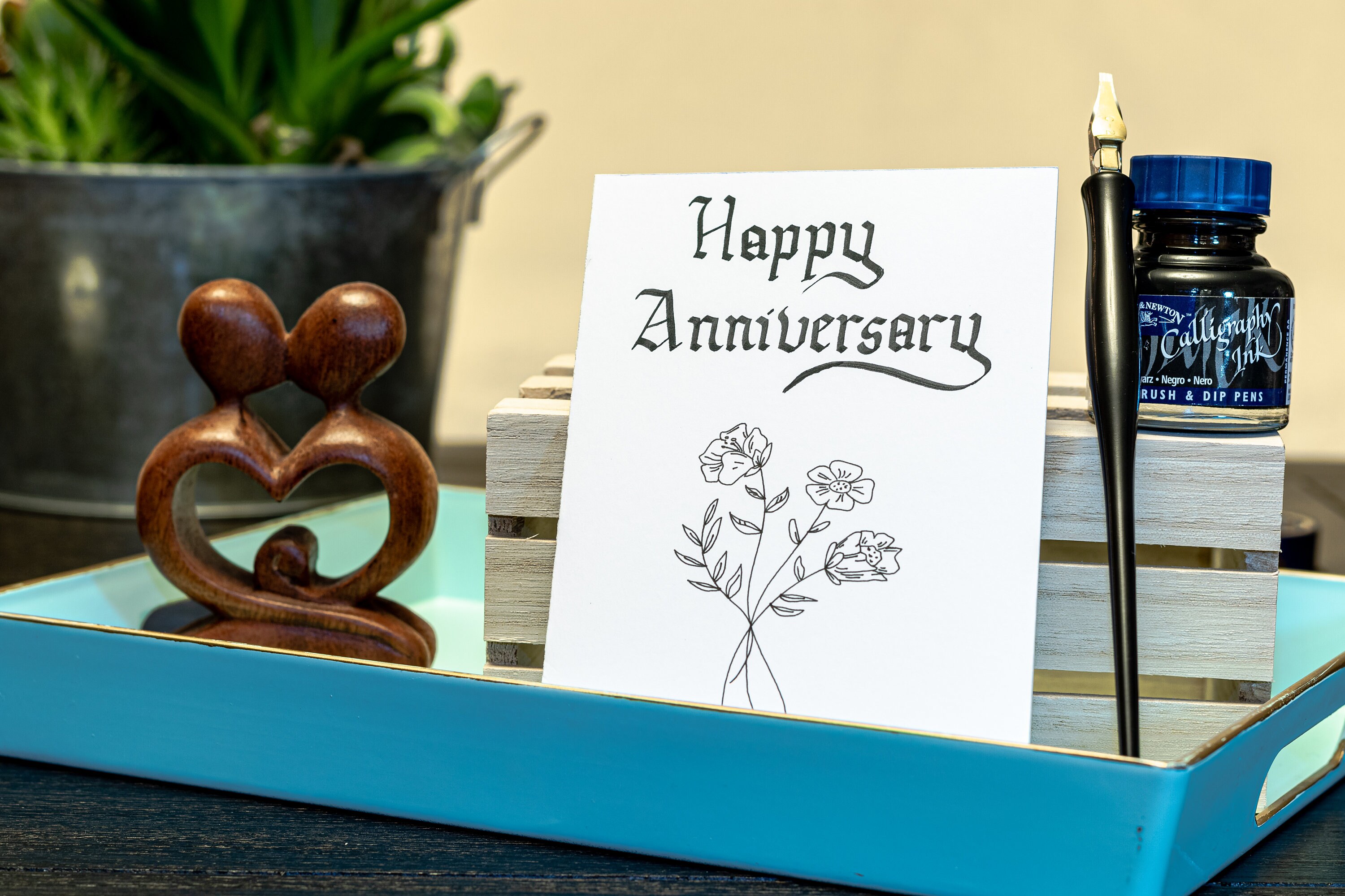 Custom Calligraphy Card, Design Options, for Special Occasions, Friends ...