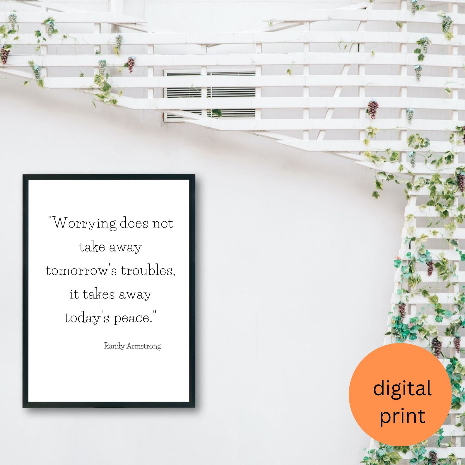 Inspirational Quote Art Print, Worrying Quote (digital Download) - Etsy