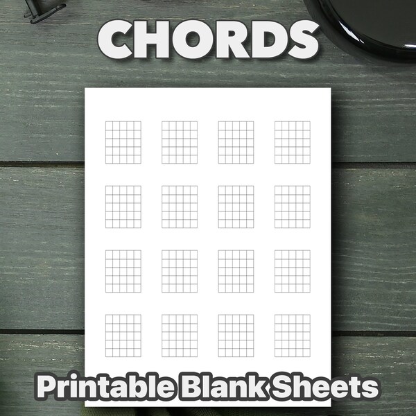 Blank Guitar Chord Chart - Etsy