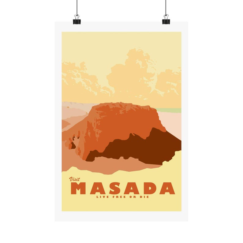 Masada - Live Free or Die Travel Poster - Etsy