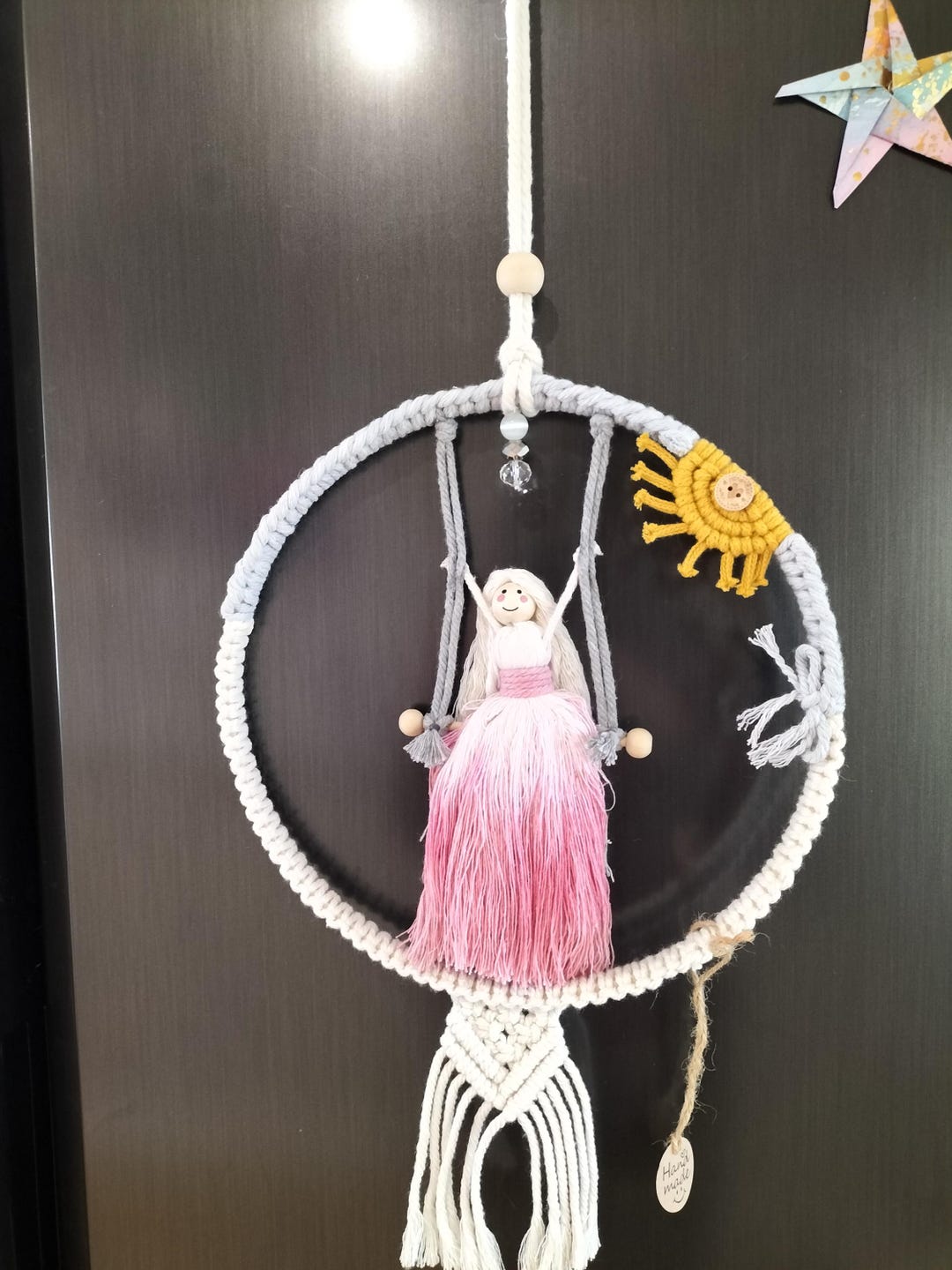 Macramé Girl on Swing Girls Bedroom Decor - Etsy