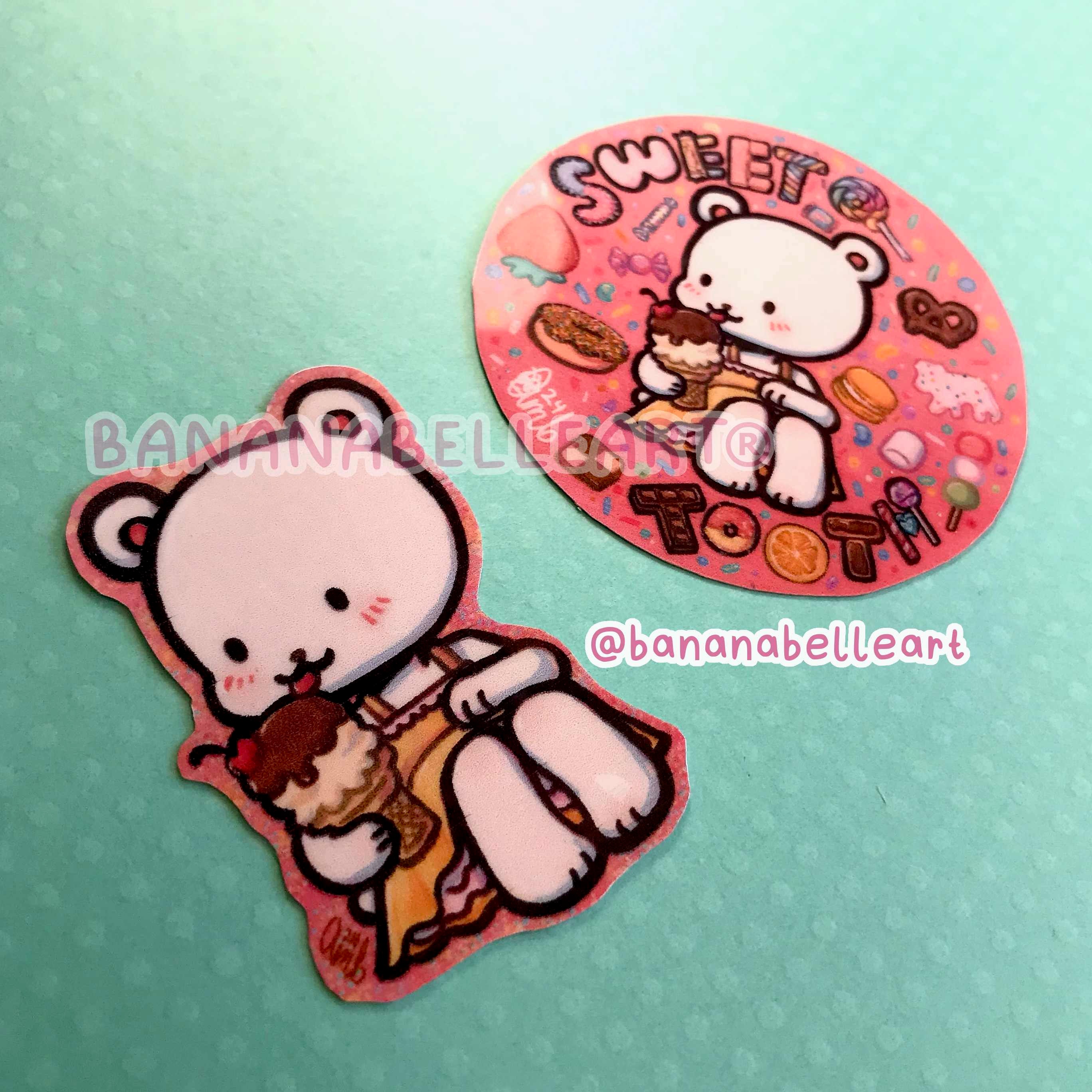 Sweet Tooth Bear Sticker Colorful, Cute, and Homemade Stickers ...