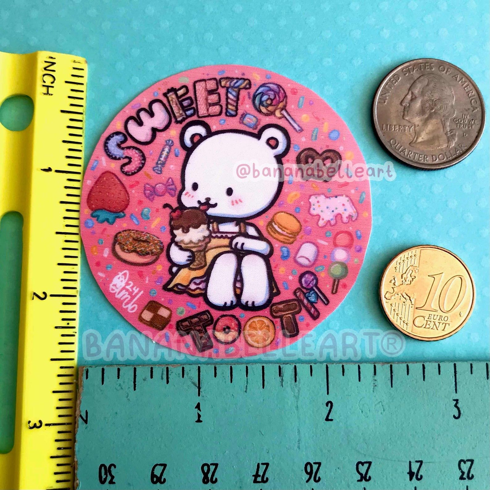 Sweet Tooth Bear Sticker Colorful, Cute, and Homemade Stickers ...