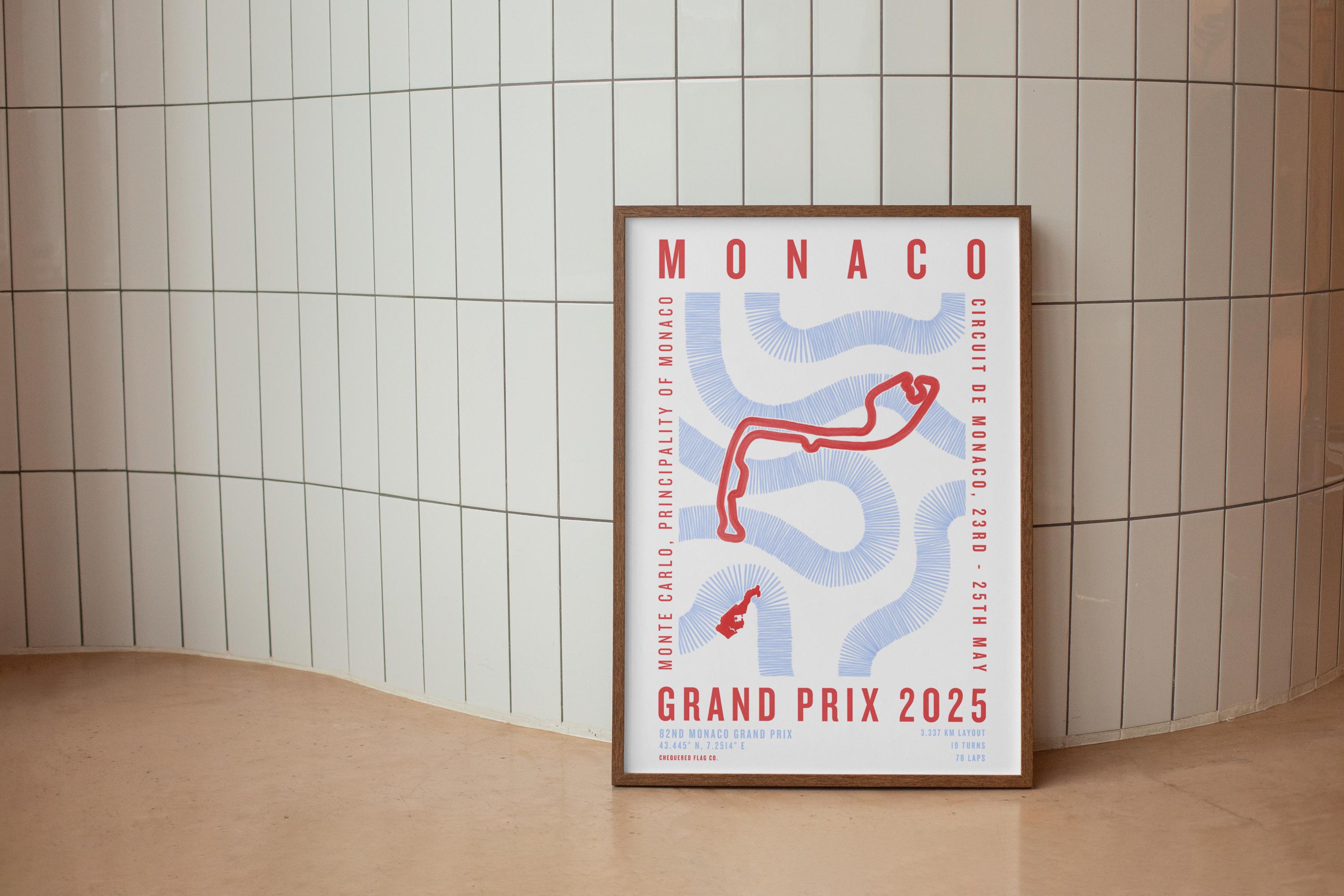 Formula 1 2025 Monaco Grand Prix Poster | Circuit | F1 Art | Wall ...