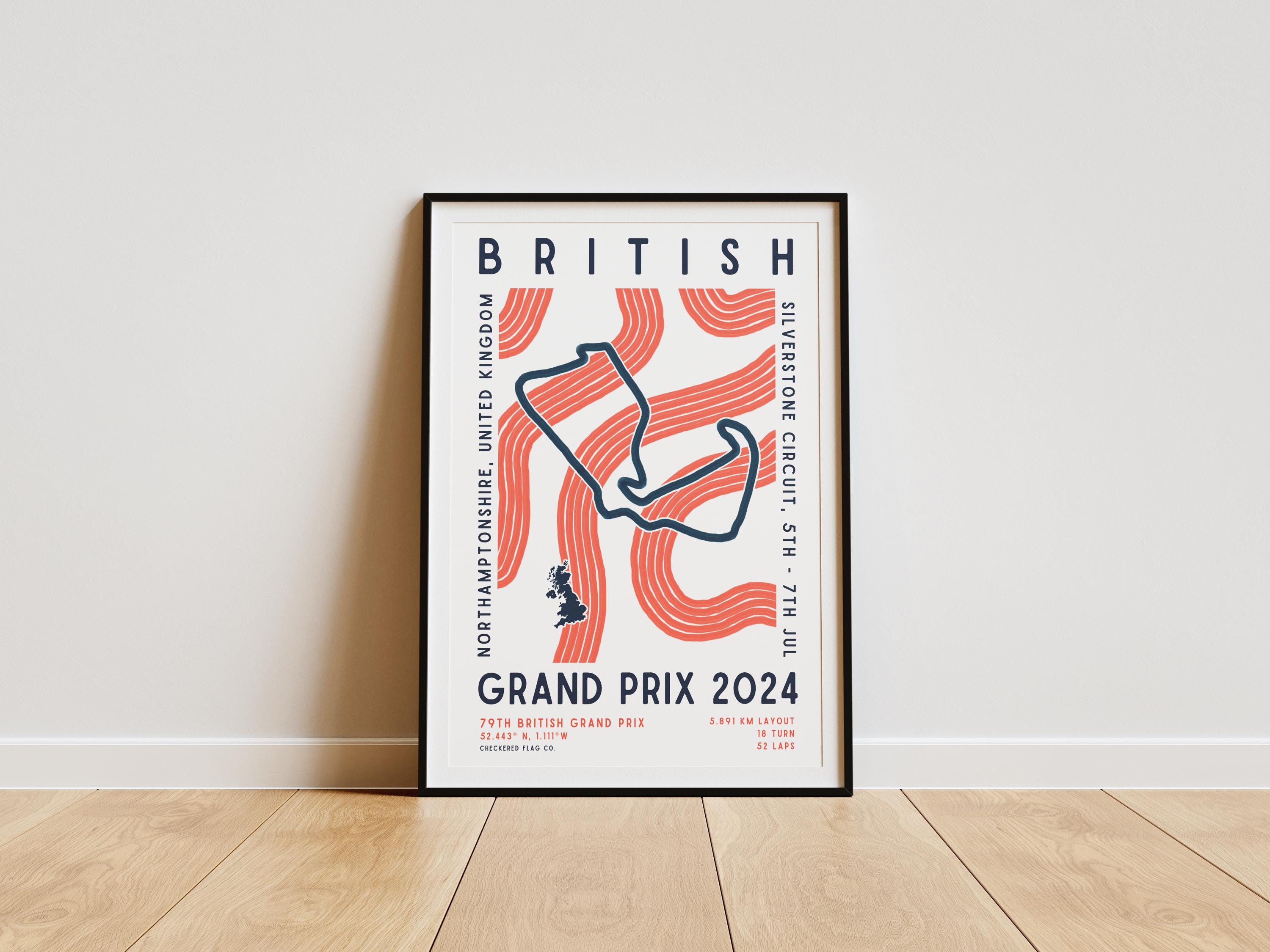 Formula 1 2024 British Grand Prix Poster | Circuit | F1 Art | Wall ...