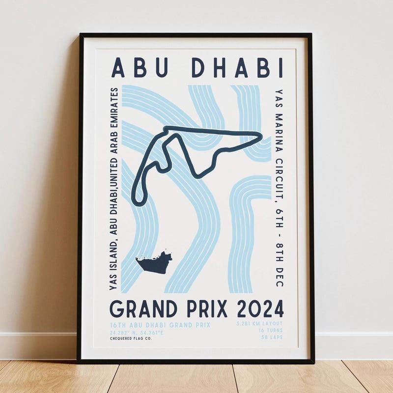 F1 Abu Dhabi Poster - Etsy UK