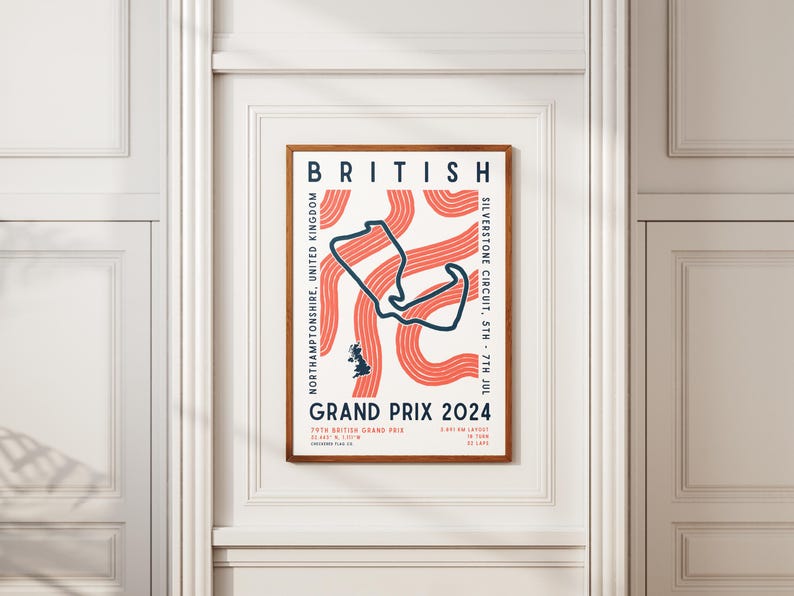 Formula 1 2024 British Grand Prix Poster | Circuit | F1 Art | Wall ...