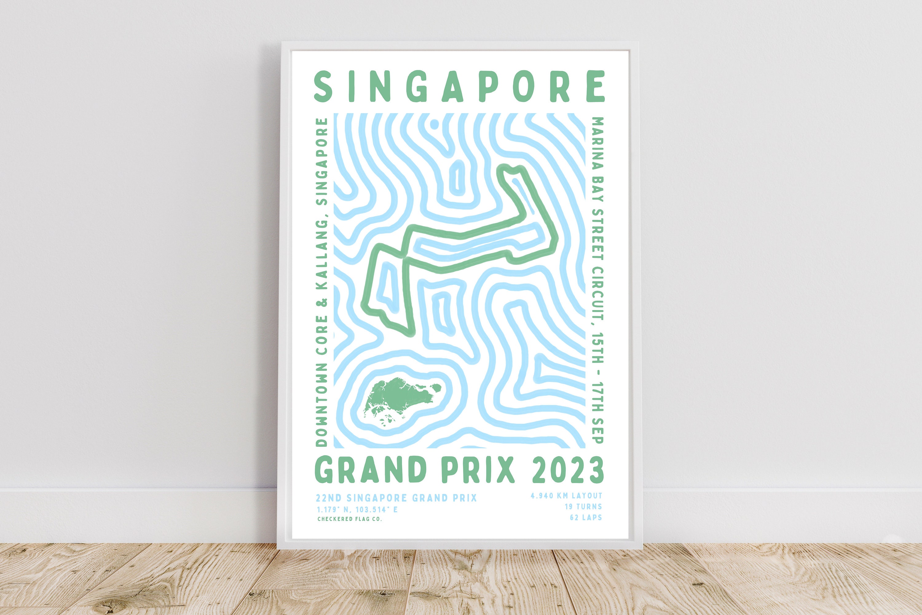 Formula 1 2023 Singapore Grand Prix Print Circuit F1 Wall Art Wall ...