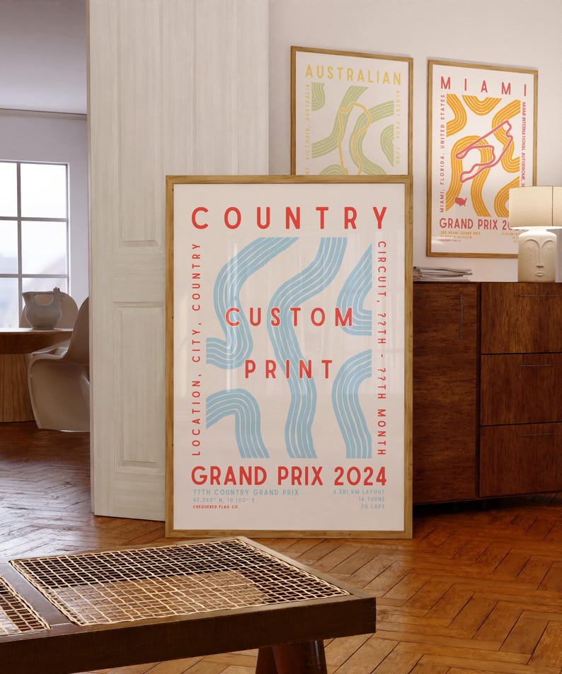 Formula 1 2024 Custom Grand Prix Print | Circuit | F1 Wall Art | Wall ...