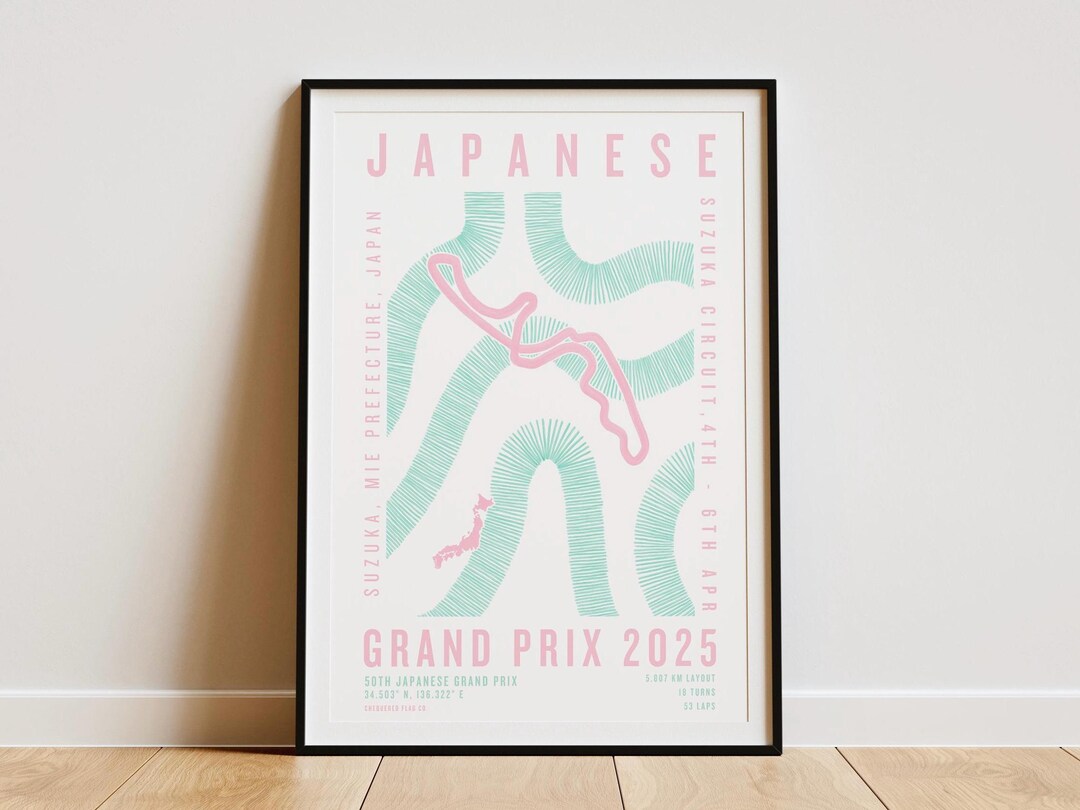 Formula 1 2025 Japanese Grand Prix Print | Circuit | F1 Wall Art | Wall ...