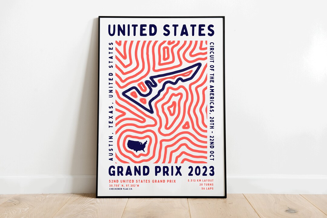 Formula 1 2023 United States COTA Grand Prix Print | Circuit | F1 Wall ...
