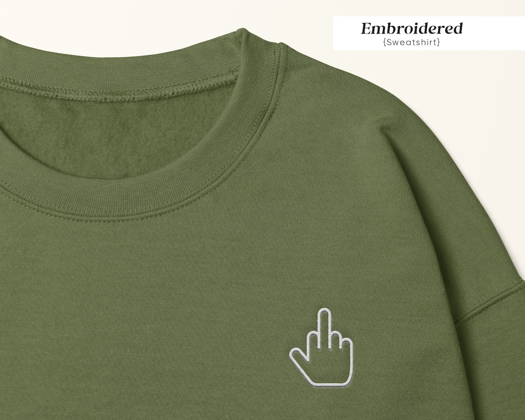 Middle Finger Sweatshirt, Cheeky Minimal Banter Shirt, Playful Banter ...