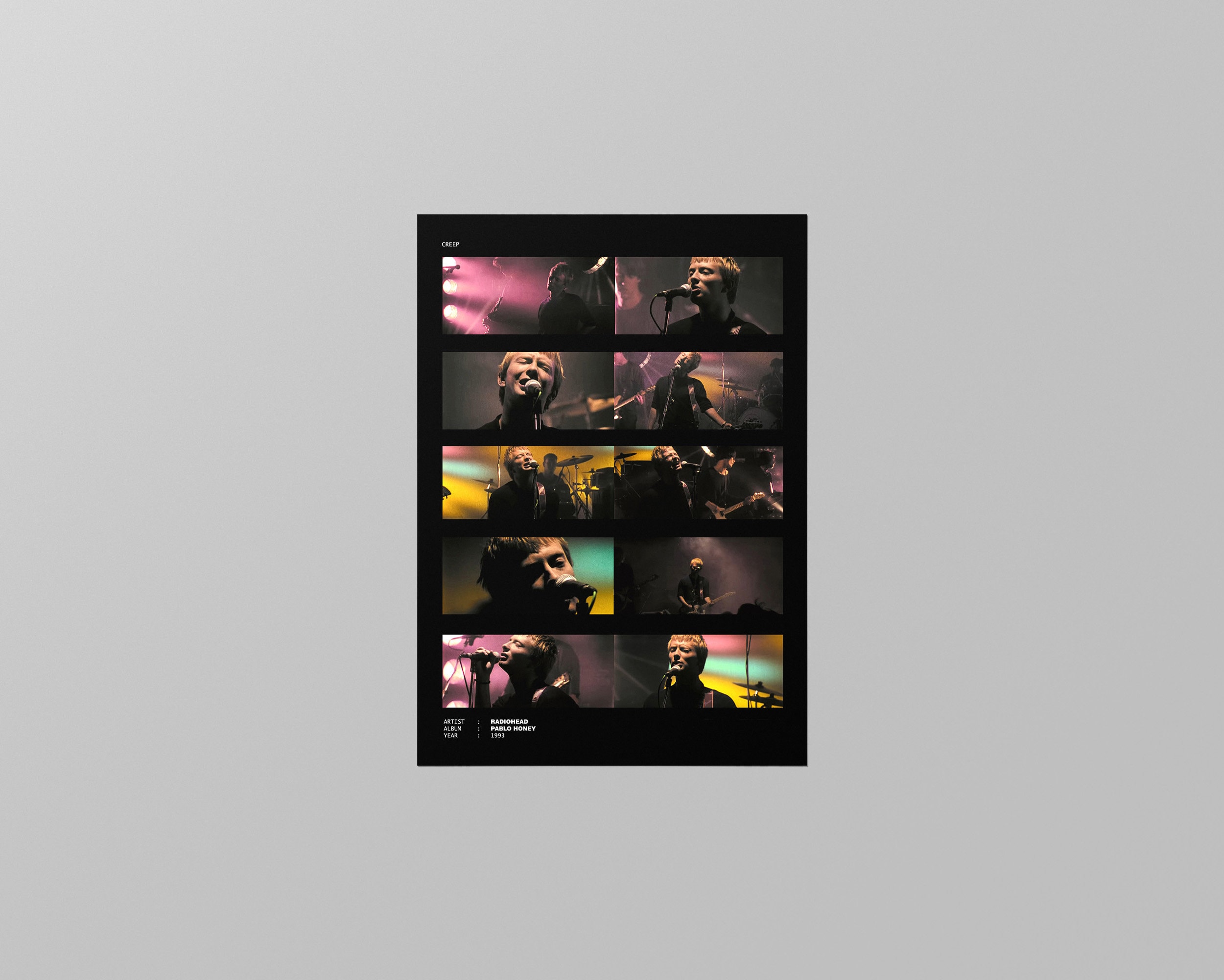 Radiohead - Creep Music Video Poster, Creep Music Video Scenes Poster ...