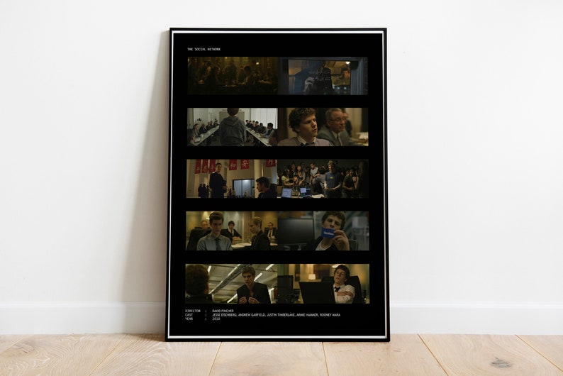 The Social Network - Movie Wall Art Poster, the Social Network Movie ...