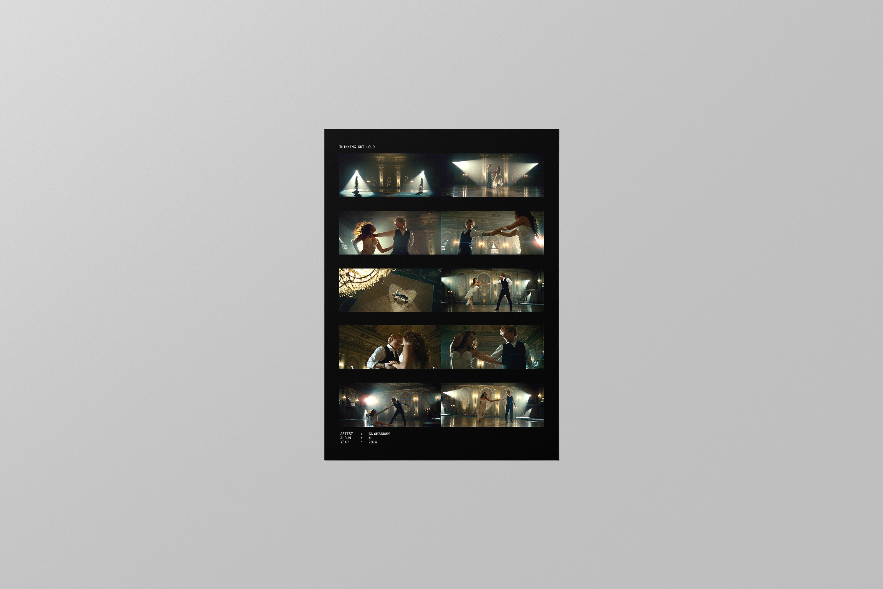 Ed Sheeran - Thinking Out Loud Music Video Poster, Ed Sheeran Music ...