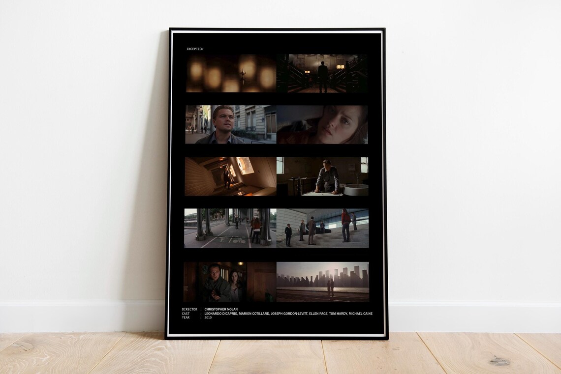 Inception - Movie Wall Art Poster, Inception Movie Scenes Poster, Sci ...