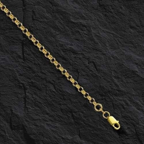 14k Yellow Gold Round Cable ROLO Link Pendant Chain/necklace - Etsy